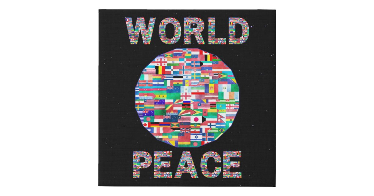 World Peace Flag Collection Wall Art | Zazzle