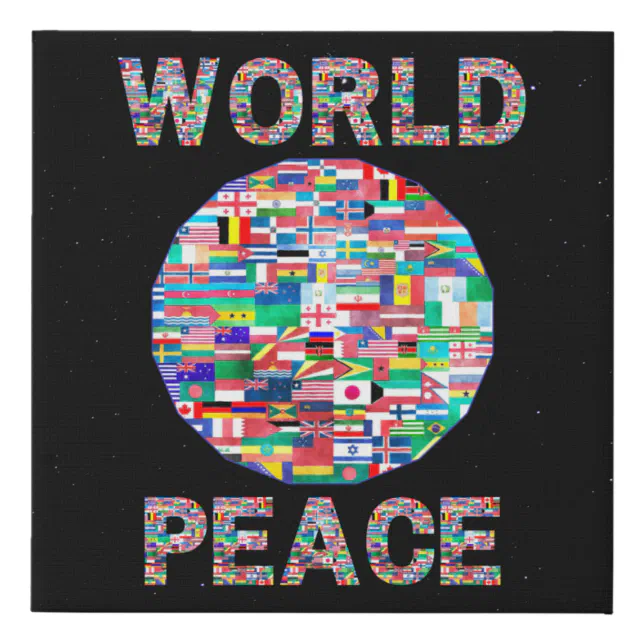 World Peace Flag Collection Wall Art | Zazzle