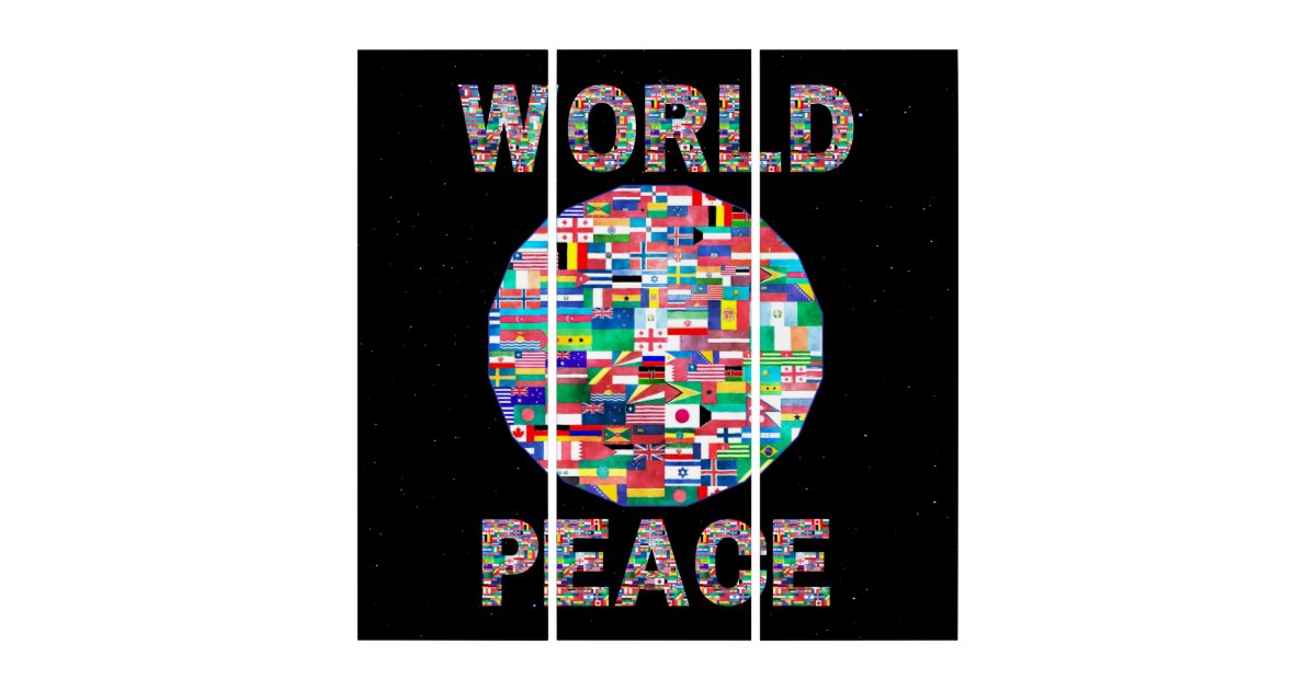 World Peace Flag Collection Wall Art | Zazzle