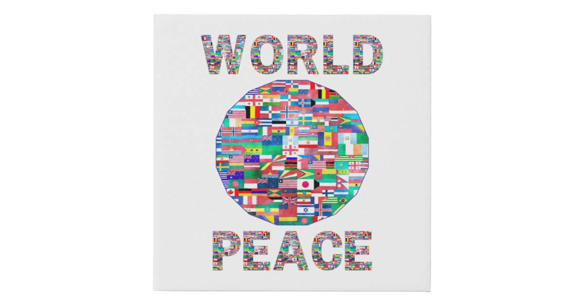 World Peace Flag II Collection Wall Art | Zazzle