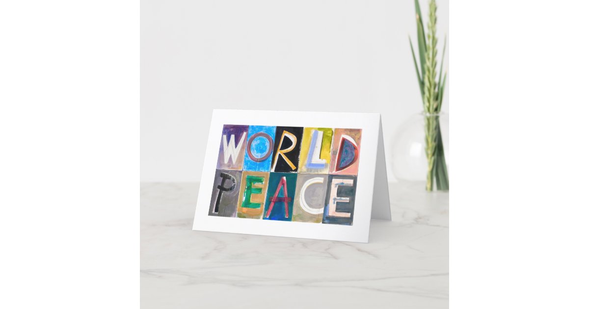 WORLD PEACE FOR MINDY THANK YOU CARD | Zazzle