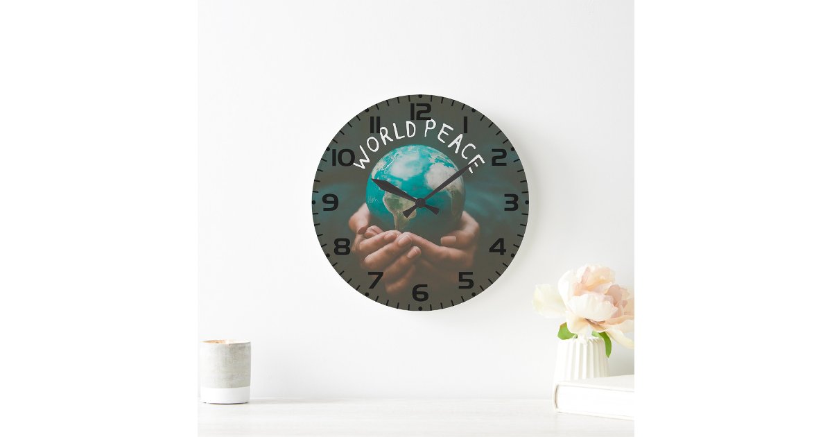 World Peace Large Clock | Zazzle