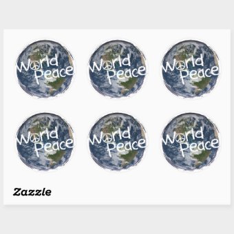 World Peace Stickers | Zazzle
