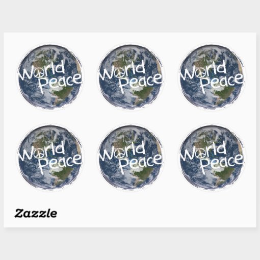 World Peace Stickers | Zazzle