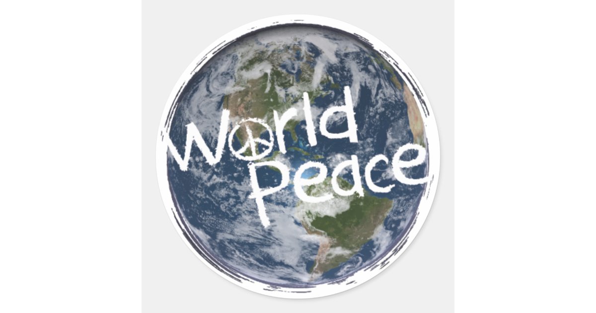 World Peace Stickers | Zazzle