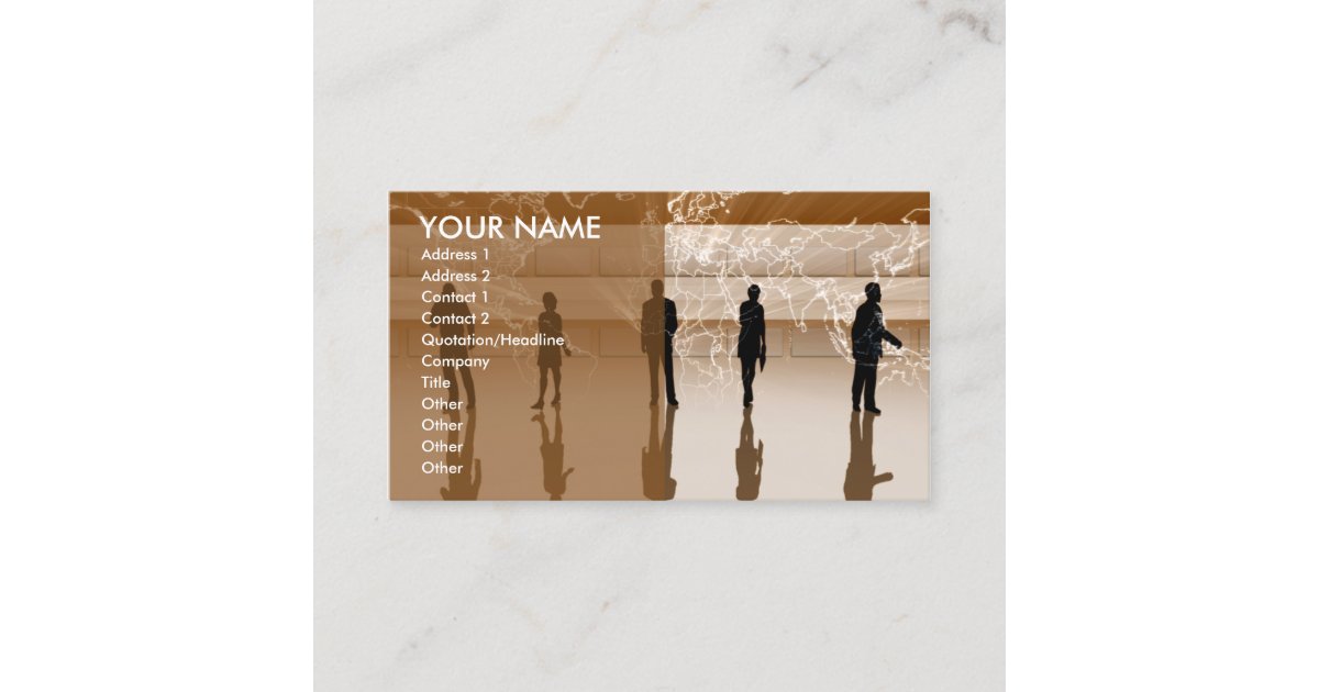 World People Business Card | Zazzle