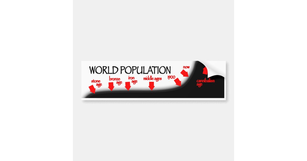 World Population Timeline Bumper Sticker | Zazzle