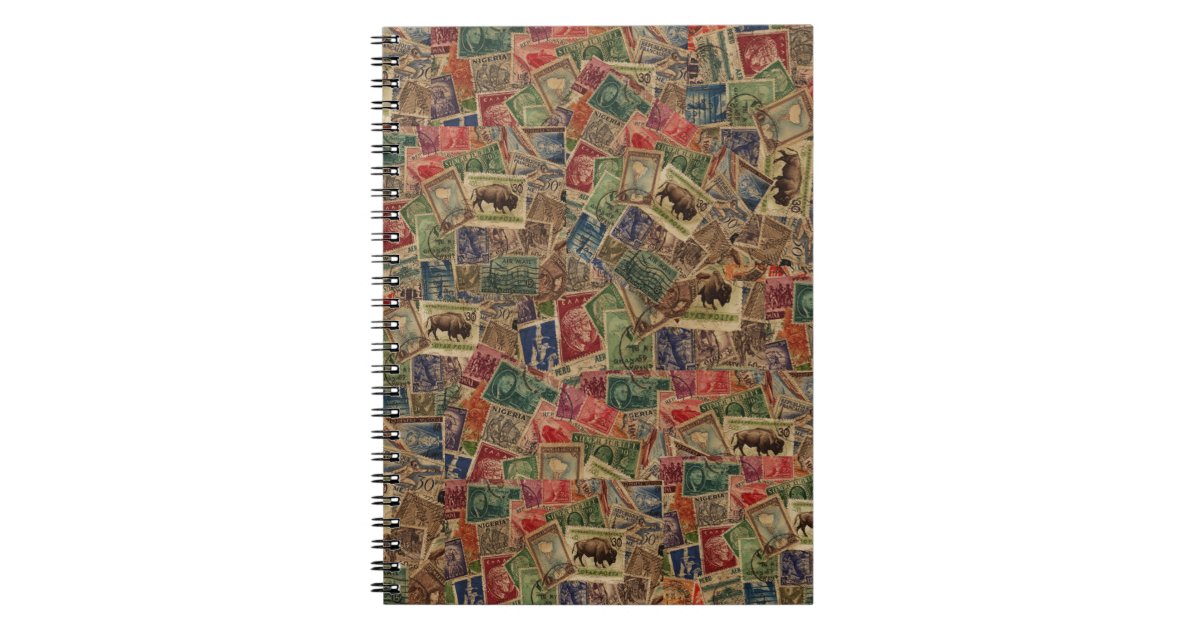 World Postage Stamps Collection Notebook | Zazzle