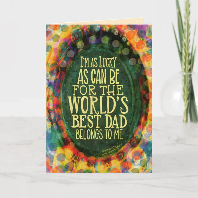 World’s Best Dad!” Green Inspirivity Card | Zazzle