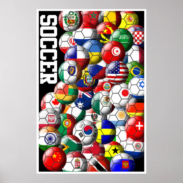 World Soccer Balls Poster | Zazzle