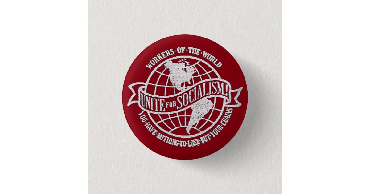 World Socialist Party of the United States red Pinback Button | Zazzle