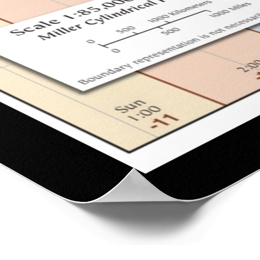 World Time Zone Map Poster | Zazzle