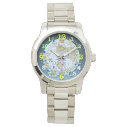 World Time Zones Cities Travel Wrist Watch | Zazzle