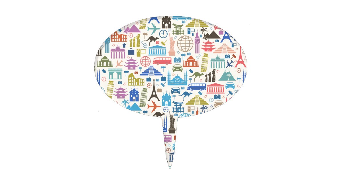 world travel cake topper | Zazzle