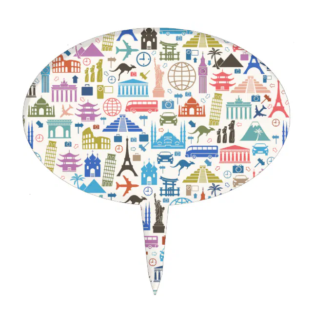 world travel cake topper | Zazzle