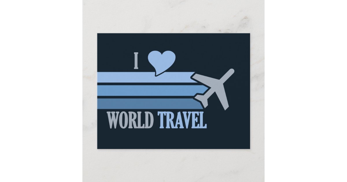 World Travel postcard, customizable Postcard | Zazzle