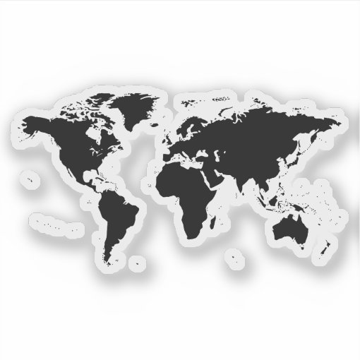 World Traveler Map Sticker | Zazzle
