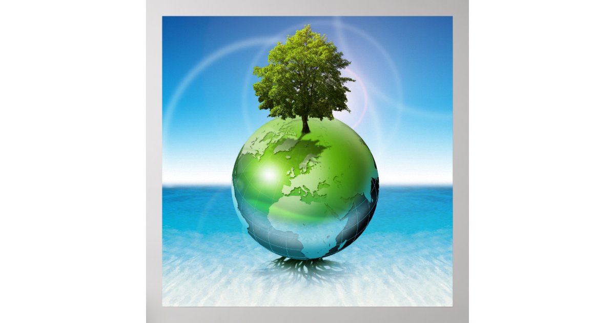 World tree - ecology concept poster | Zazzle