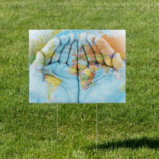 World Unity Yard Flag Sign | Zazzle