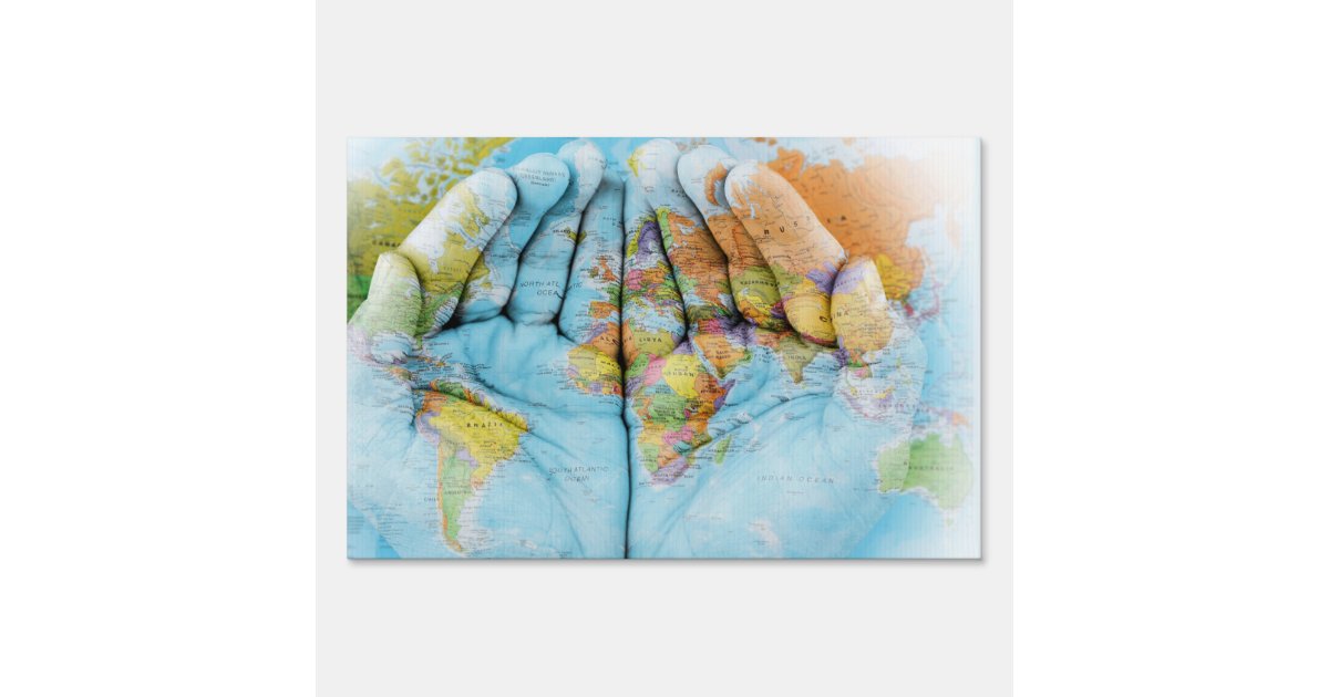 World Unity Yard Flag small Sign | Zazzle