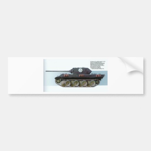 WORLD WAR 2 GERMAN TANK BUMPER STICKER | Zazzle