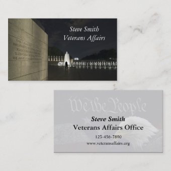 World War II Memorial Business Card | Zazzle