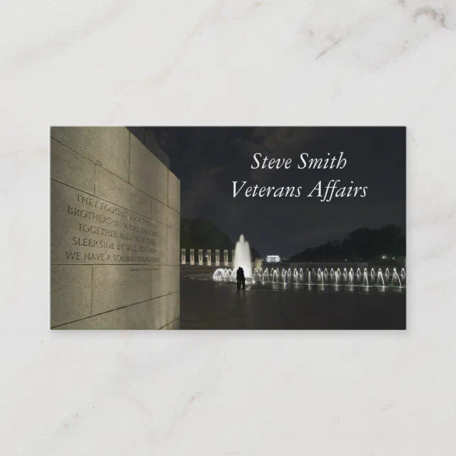 World War II Memorial Business Card | Zazzle