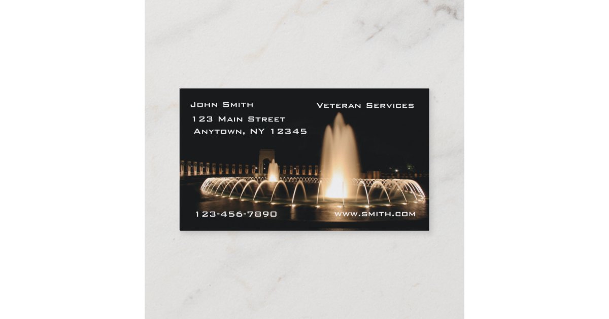 World War II Memorial Business Card | Zazzle