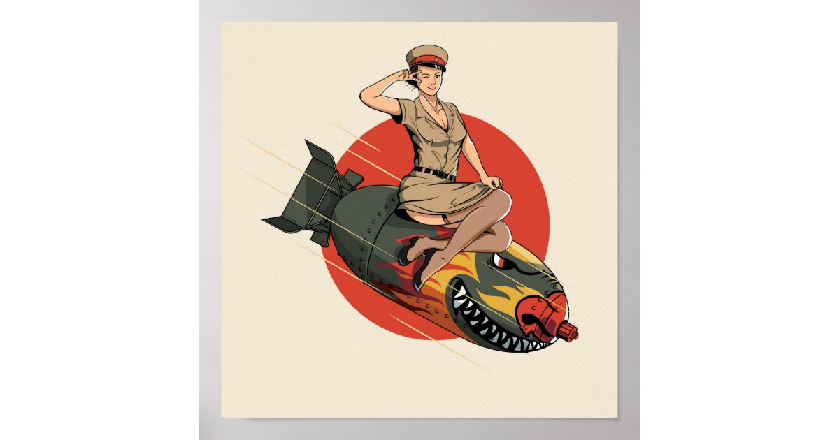 World War II Pin-up Girl Poster | Zazzle