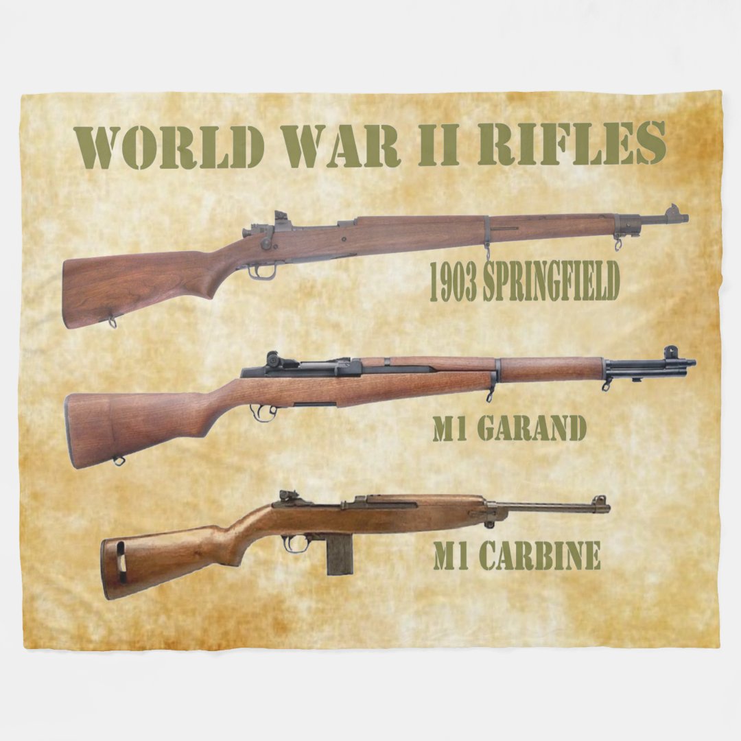 WORLD WAR II RIFLES FLEECE BLANKET | Zazzle