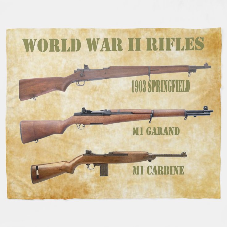 WORLD WAR II RIFLES FLEECE BLANKET | Zazzle
