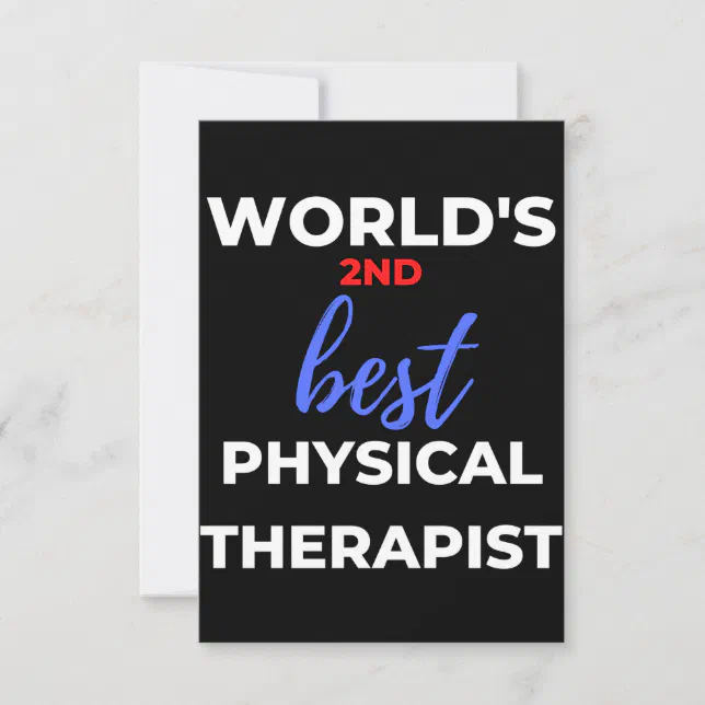 World's 2nd Best Physical Therapist Thank You Card | Zazzle