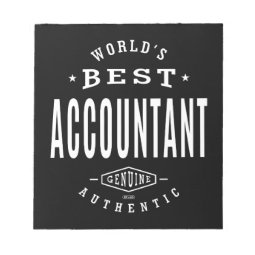 World's Best Accountant Notepad | Zazzle