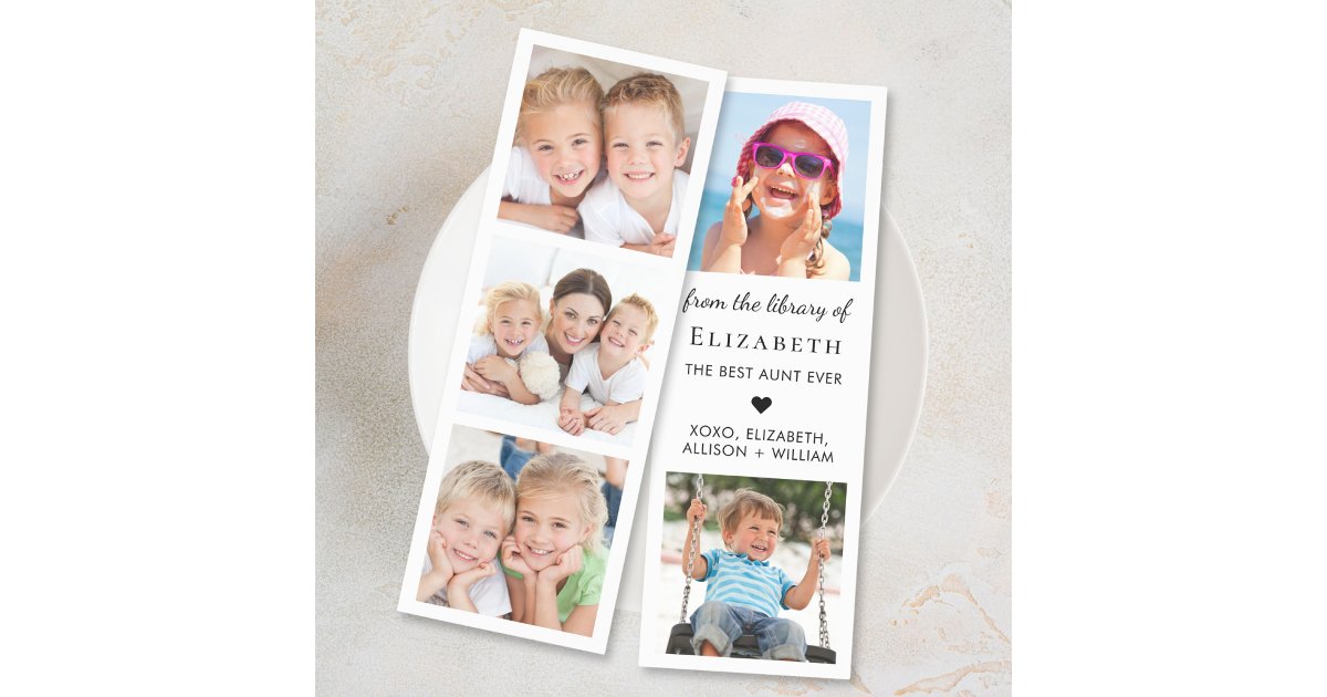 World's Best Aunt Photo Collage Bookmarks | Zazzle