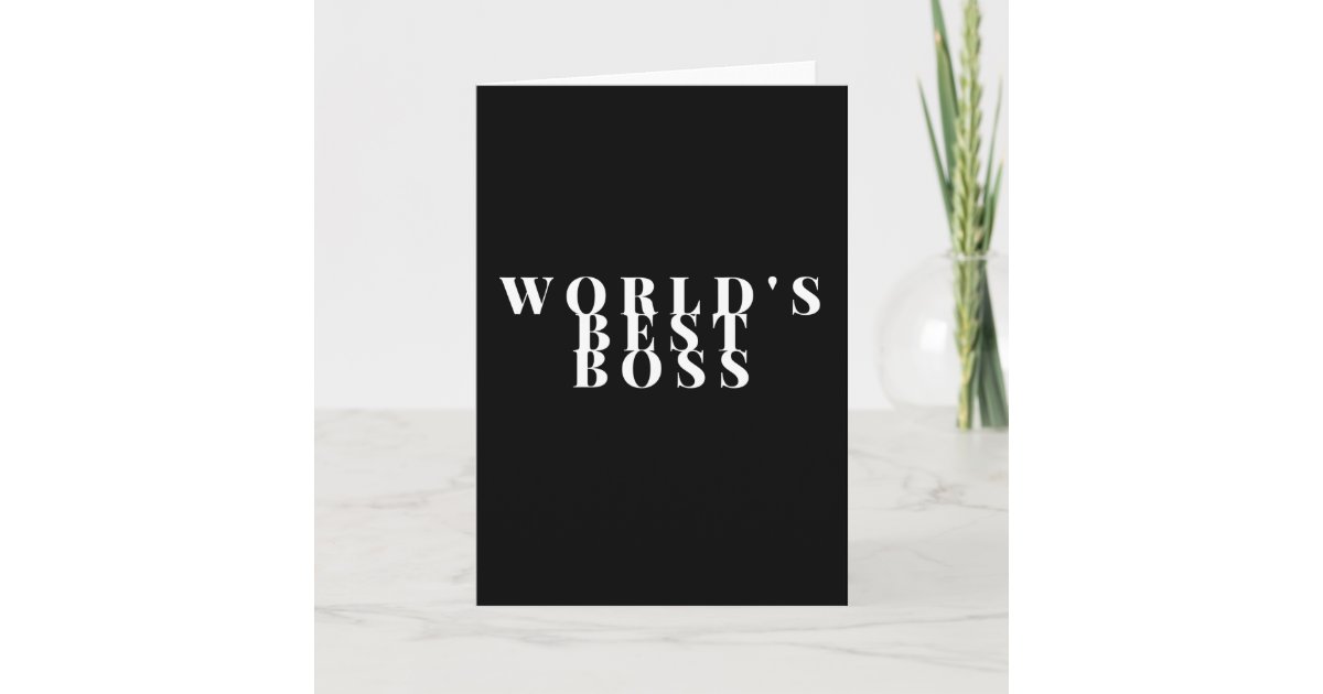 Worlds Best Boss Card | Zazzle