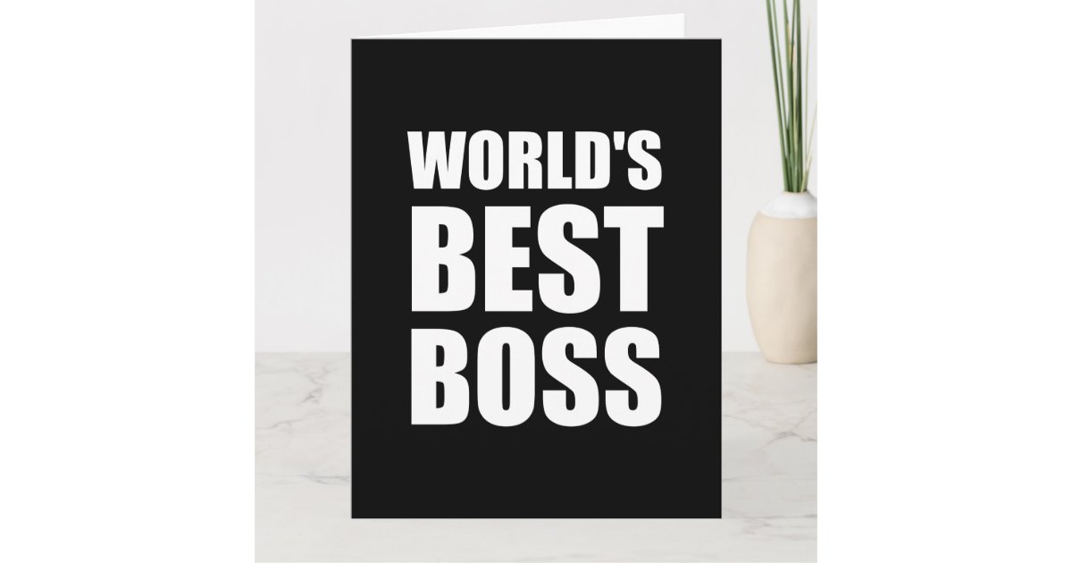 Worlds Best Boss Card | Zazzle