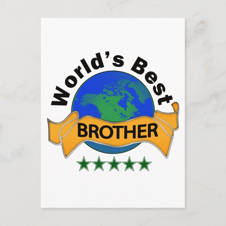 World's Best Brother Postcard | Zazzle