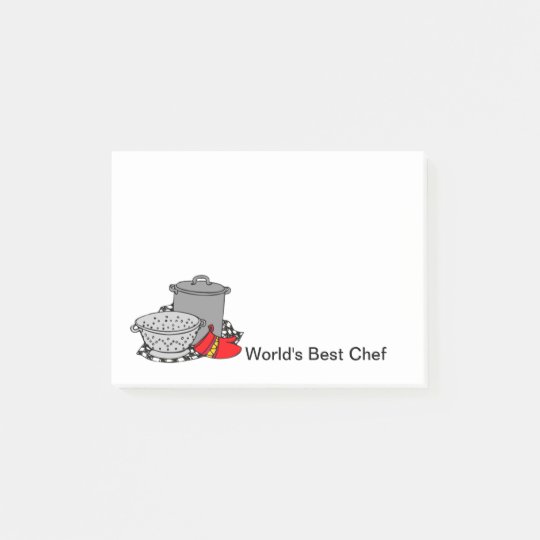 World's Best Chef Post-it Notes | Zazzle.com