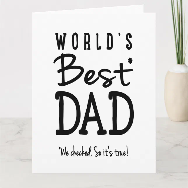 World's Best Dad Card | Zazzle