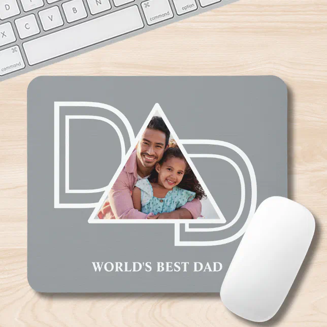 World's Best Dad Custom Photo Mouse Pad | Zazzle