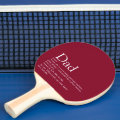World's Best Dad Daddy Father Definition Burgundy Ping Pong Paddle | Zazzle