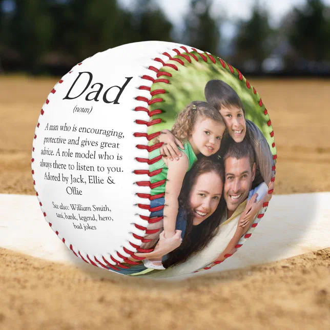 World's Best Dad Definition 2 Photo Fun Baseball | Zazzle