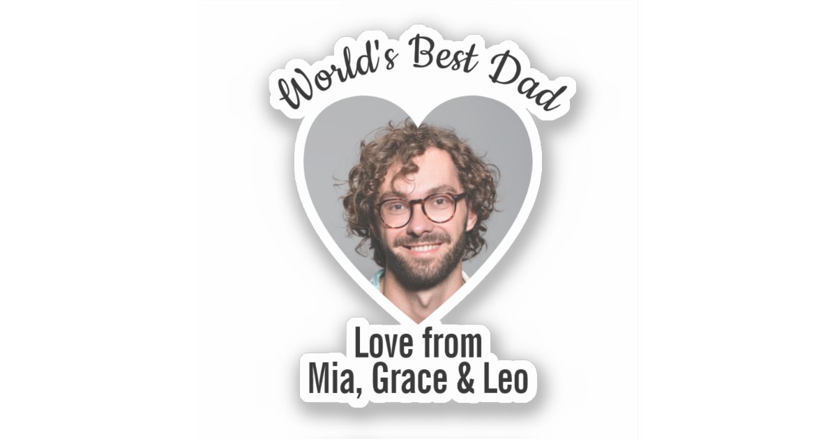World's Best Dad Face Individual Sticker | Zazzle