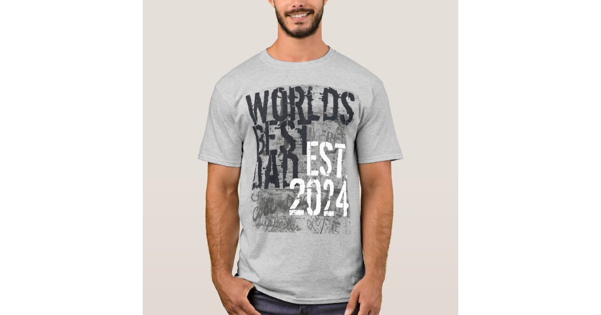 World's Best Dad Grunge 2014 Father's Day T-Shirt | Zazzle