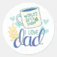 World's Best Daddy Classic Round Sticker | Zazzle