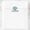 World's Best Daughter Square Sticker | Zazzle