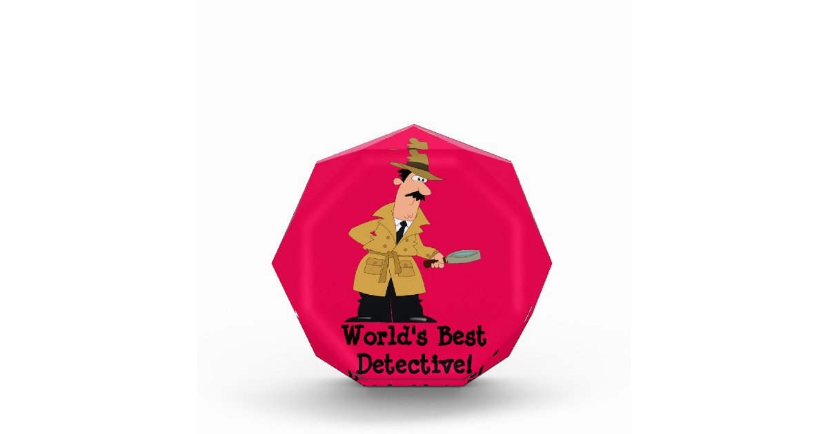 World's Best Detective Acrylic Award | Zazzle