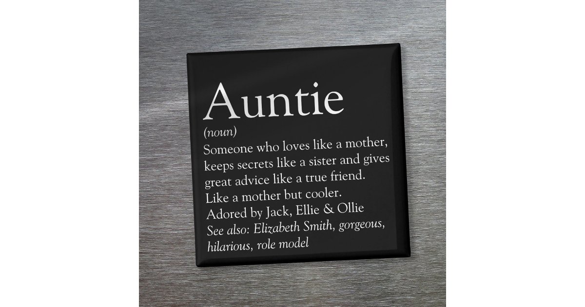 World's Best Ever Aunt Auntie Definition Magnet | Zazzle