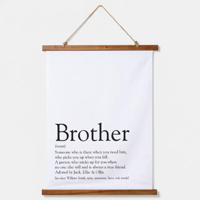 World's Best Ever Brother Definition Hanging Tapestry | Zazzle