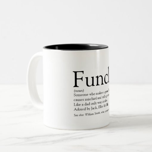 World's Best Ever Funcle, Uncle Modern Definition Two-Tone Coffee Mug ...